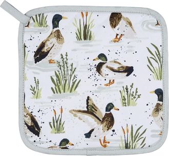 Ulster Weavers Ente Topfmatte/Topflappen (21 x 21 cm) - 100% Baumwolle - Untersetzer mit Enten - Bauernhoftiere Topfmatte - für heiße Pfannen - Untersetzer für heiße