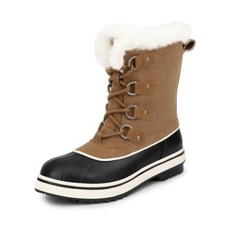 Dream Pairs Bottes de Neige pour Femmes Confortable Bottes Hautes de Hiver &agrave; Lacet R&eacute;glable Bottines Chaude et Durable,Size 40.5,Bronzer,SDSB2412W