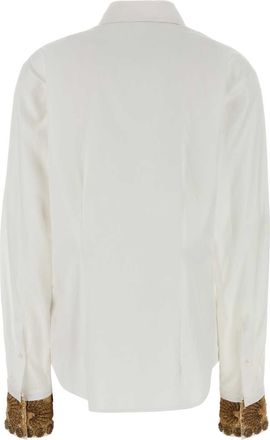 Dries Van Noten Lace-Cuff Cotton Shirt - White
