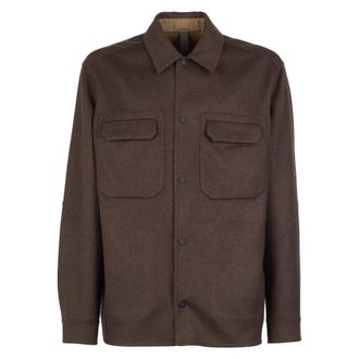 Sease Overshirt Double - - Jackets - Herren - Braun - L