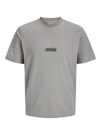 Jack & Jones Jack & Jones Jcosago Slub Tee SS Crew Neck, Flanelle Grise, XXL