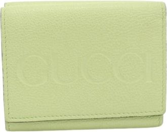 Gucci Portefeuille Tri-fold Pre-owned - Femme - Pre-owned - Vert - Taille: ONE Size