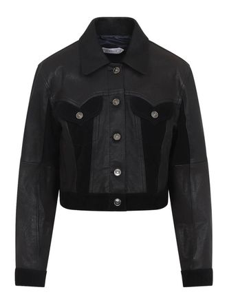 Versace Blouson En Cuir - Noir