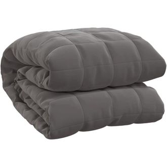 vidaXL Gewichtsdecke Grau 220x260 cm 11 kg Stoff - Vidaxl