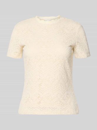 Jake*s T-Shirt aus Spitze mit Rundhalsausschnitt