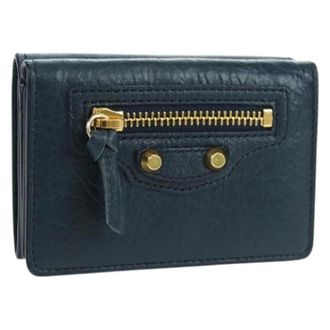 Balenciaga Portefeuille Vintage Trifold doccasion - Femme - Pre-owned - Bleu - Taille: ONE Size