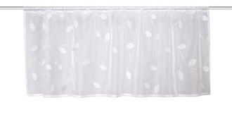 Home Wohnideen Scheibengardine Shary, 45x145 cm, transparent Voile, Farbe:weiß, Größe:45 x 145 cm, Anzahl:1x