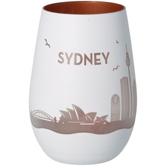 Goodtimes Windlicht Sydney Skyline (Wei&szlig; & Bronze)