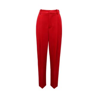 Elisabetta Franchi Crepe Stretch Hose - - Trousers - Damen - Rot - M