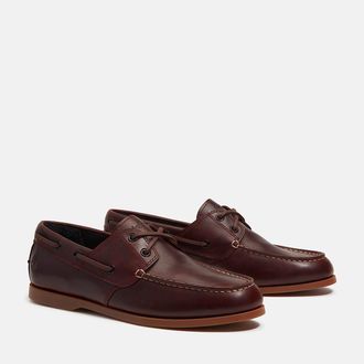 Timberland Bootsschuh TIMBERLAND CEDAR BAY ESSENTIAL BOAT SHOE, Herren, Gr. 41,5, mdbrn fgran blk, Leder, Schuhe Bootsschuh, aus Leder