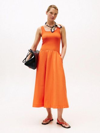 Tommy Hilfiger A-Linien-Kleid 5X2 RIB MIDI MIX F&F DRS