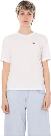 Lacoste Femme, Tops, Blanc, Taille: 40 FR Soft Cotton Relaxed Tee