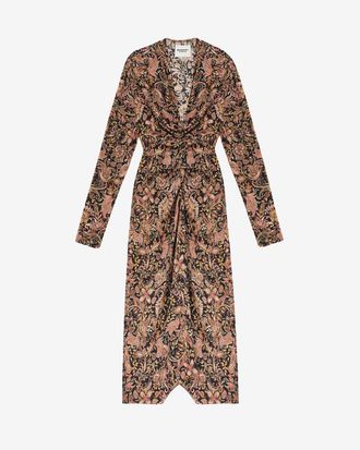 Isabel Marant Robe Zeliha - Femme - Noir-ocre - Taille34 - Marant &Eacute;toile