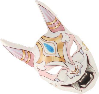 NUOBESTY Wei&szlig;e Hannya D&auml;monenmaske Japanischer Stil Cosplay Maske f&uuml;r Halloween Kost&uuml;m Party Unisex Erwachsene Gruselige Vollgesichtsmaske f&uuml;r Karneval und Rol