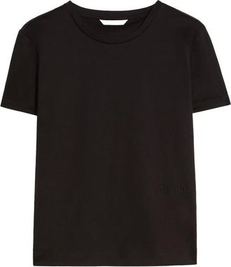 Max Mara Femme, Tops, Noir, Taille: 44 FR Nerina Cotton Jersey T-Shirt