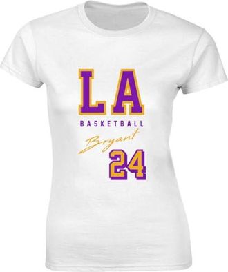 Generic LA Basketball 24 Jersey Tribute T-Shirt Femme, blanc, S