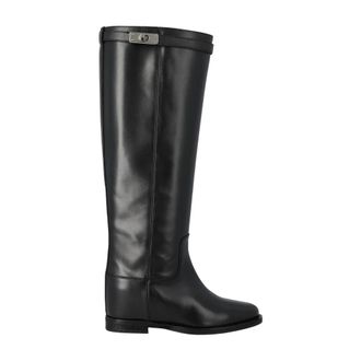 Via Roma 15 Luxuri&ouml;ser hoher Stiefel - - Shoes - Damen - Schwarzk - 37 EU