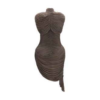 Magda Butrym Womens Brown Copper Cocktail Dress