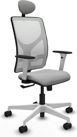 Piqueras y Crespo Schreibtischstuhl mit Armlehnen und hoher R&uuml;ckenlehne, h&ouml;henverstellbare Lendenwirbelst&uuml;tze und festes Kopfteil, ausgestattet mit 3 Positionen und Sch