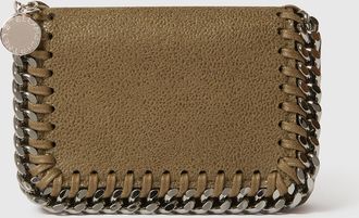 Stella McCartney Falabella Small Flap Wallet, Woman, Olive