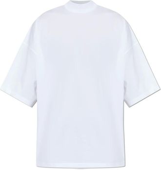 Jil Sander Homme, Tops, Blanc, Taille: L T-Shirt Ras du Cou en Coton