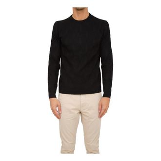 Emporio Armani Stilvolle Schwarze Strickware - - Knitwear - Herren - Schwarzk - L