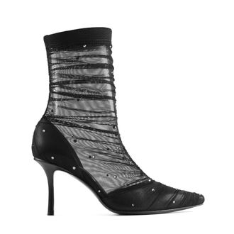 Jimmy Choo London Schwarze Samt-Stiefeletten - - Shoes - Damen - Schwarzk - 37 EU