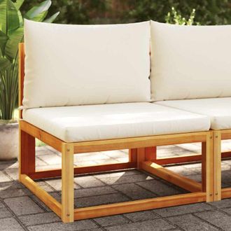 vidaXL Vidaxl - Canap&eacute; de jardin sans accoudoirs coussins bois massif dacacia