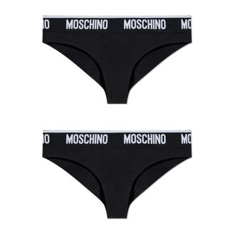 Moschino Femme, Sous-vêtements, Noir, Taille: 38 FR Culottes deux-pack