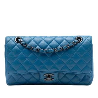 Chanel Pre-owned Vintage Double Flap Schultertasche - - Pre-owned - Damen - Blau - ONE SIZE