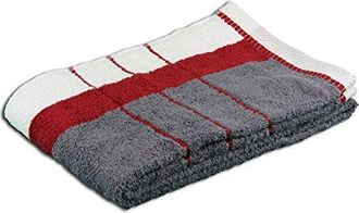 Gözze Strandtücher, 100% Baumwolle, Berlin, Streifen, 70 x 140 cm - Bordeaux/Anthrazit