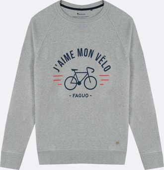 Faguo Sweatshirt gris Jaime mon v&eacute;lo