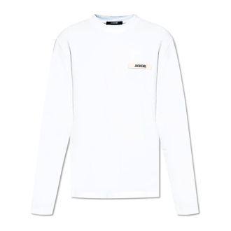 Jacquemus Homme, Tops, Blanc, Taille: XL The Logo T-Shirt
