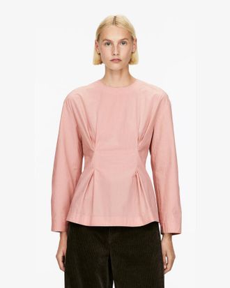 Arket Oberteil Mit Schößchen -Orange