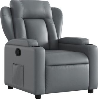 vidaXL Relaxsessel Grau Kunstleder - Vidaxl