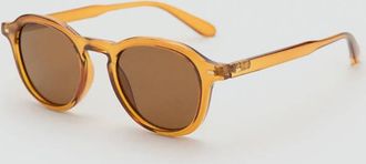 Mango Sonnenbrille mit halbtransparentem Gestell okker - Herren - Einheitsgr&ouml;&szlig;e - MANGO MAN
