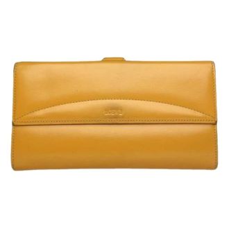 Loewe Portefeuille en cuir Pre-owned - Femme - Pre-owned - Jaune - Taille: ONE Size