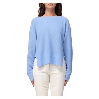 Liu Jo Femme, Pulls, Bleu, Taille: 38 FR Pulls en Tricot Ferm&eacute;s