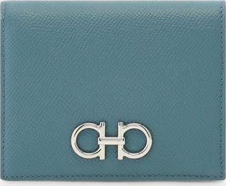 Ferragamo Damen Gancini Portemonnaie Gr&uuml;n