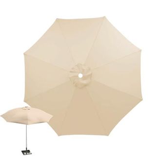 Generic Auvent de rechange pour parasol dextérieur | Auvent de rechange pour parasol avec aération supérieure, parasol anti-UV 50+ imperméable en tissu polyes