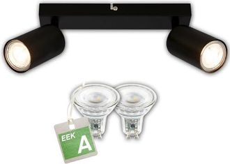 B.K.Licht EEK A LED Deckenlampe schwenkbar, 3000K warmweiß, je 2W, je 450 Lumen, ca. 50.000h Licht, Deckenleuchte, Lampe, Wohnzimmerlampe, Schlafzimmerlampe, Kü