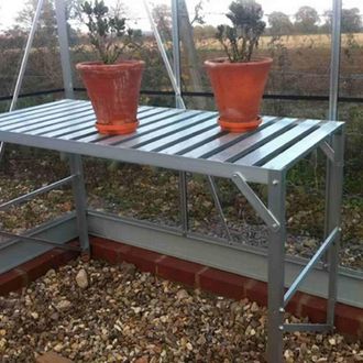 Vitavia Aluminium-Tisch 1 Ebene blank eloxiert