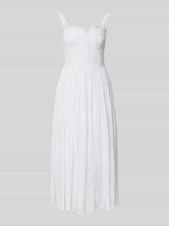 Lace & Beads Midikleid mit Allover-Lochstickerei