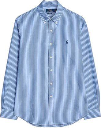 Polo Ralph Lauren Homme, Chemises, Bleu, Taille: S Chemise ray&eacute;e en popeline