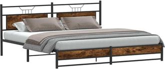 vidaXL Metallbett ohne Matratze R&auml;uchereiche 200x200 cm Vidaxl