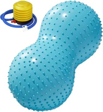Generico Trainingsball - 89,9 cm (35,4 Zoll) | PVC Fitness - Pilates-Gleichgewichtstrainer in Erdnussform mit Luftpumpe f&uuml;r Frauen und Kinder Massagest&auml;nder f&uuml;