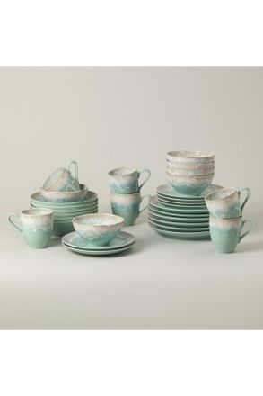 Costa Nova Kombiservice Taormina, Türkis, Keramik, 30-teilig, 410 ml,410 ml,650 ml, Handmade in Europe, Essen & Trinken, Geschirr