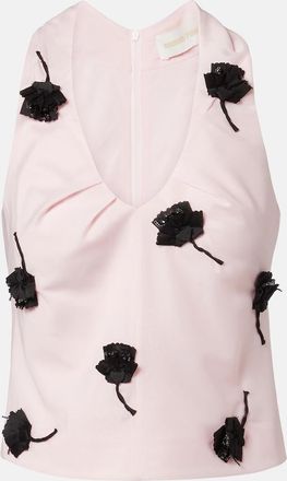 Shushu/Tong Top mit Blumen-Applikation