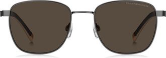 Tommy Hilfiger Sonnenbrille mit eckigem Gestell - Schwarz