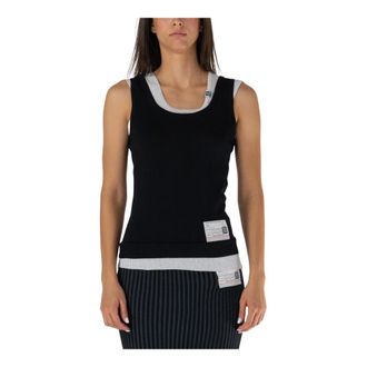 Miharayasuhiro Mihara Yasuhiro, Femme, Tops, Noir, Taille: 42 FR Débardeur Superposé